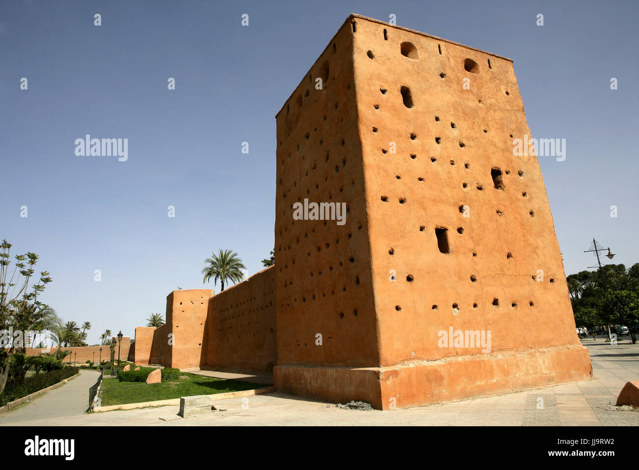 Walls of the Old City and Medina, Marrakesh, Morocco, North Africa ...