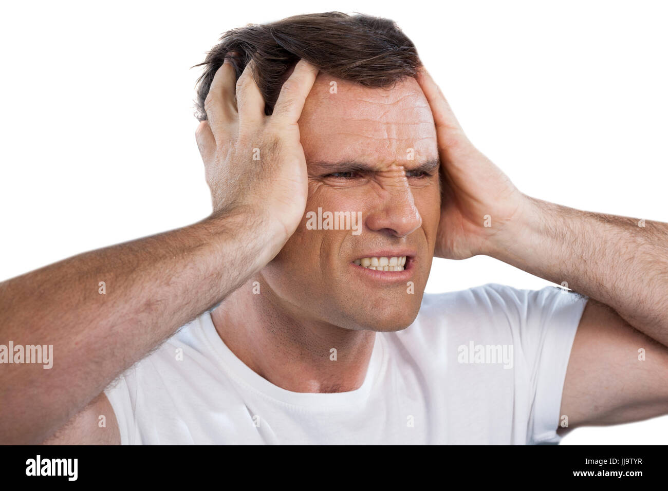 Man clenching teeth hi-res stock photography and images - Alamy