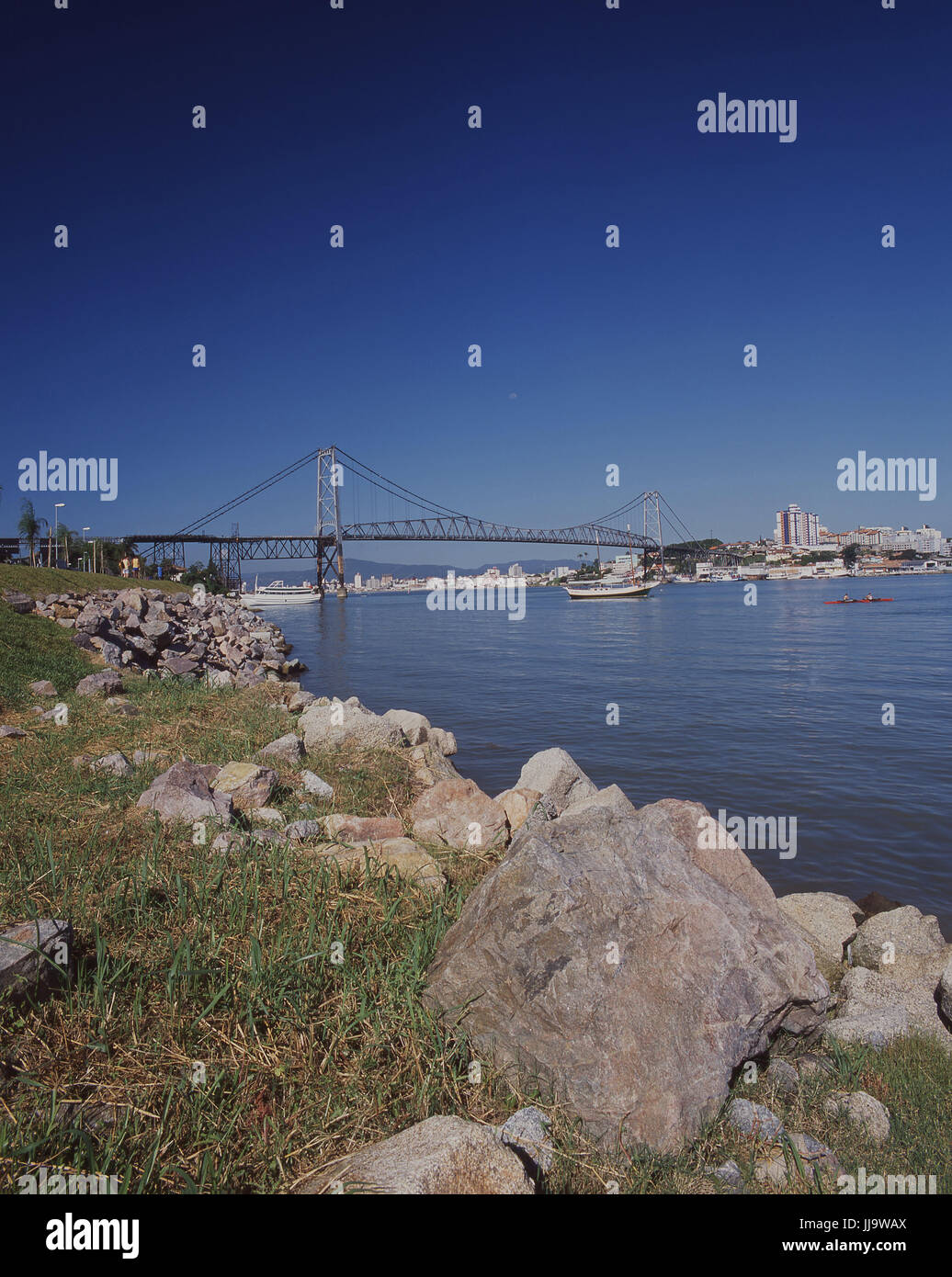 Hercílio Luz bridge; Florianópolis; Santa Catarina; Brazil Stock Photo ...