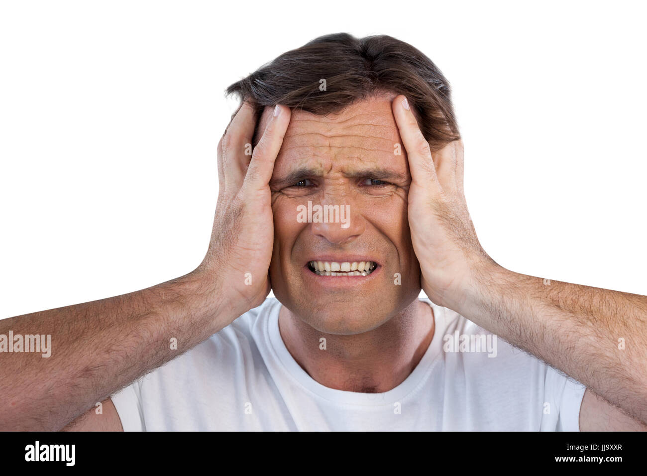 Man clenching teeth hi-res stock photography and images - Alamy