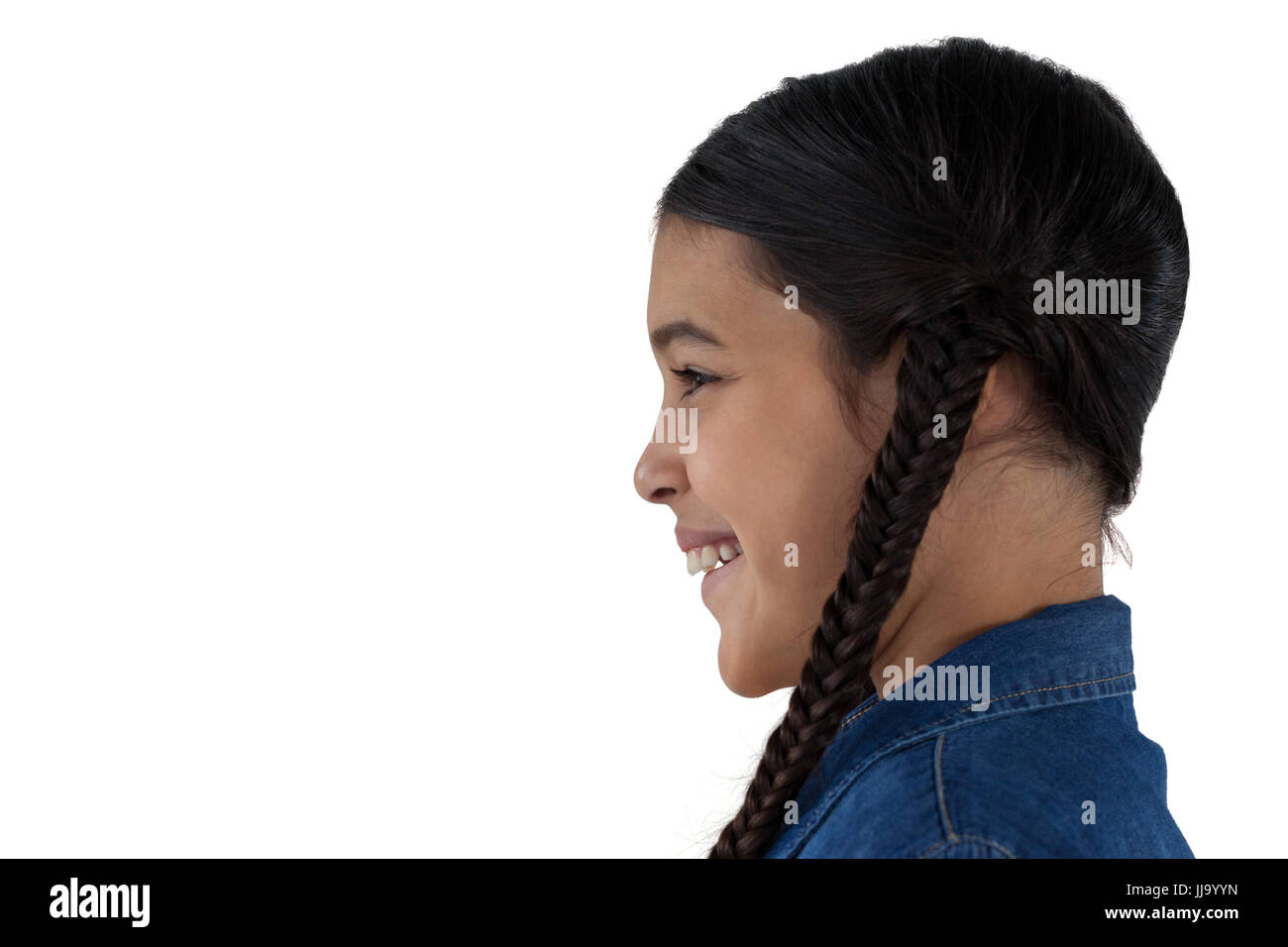 Side view adorable smiling Cut Out Stock Images & Pictures - Alamy