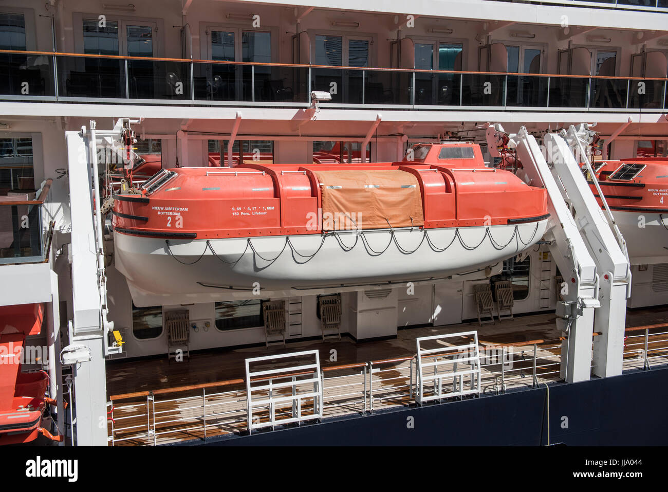 Holland America Cruise Ship Lifeboats Stock Photo - Alamy