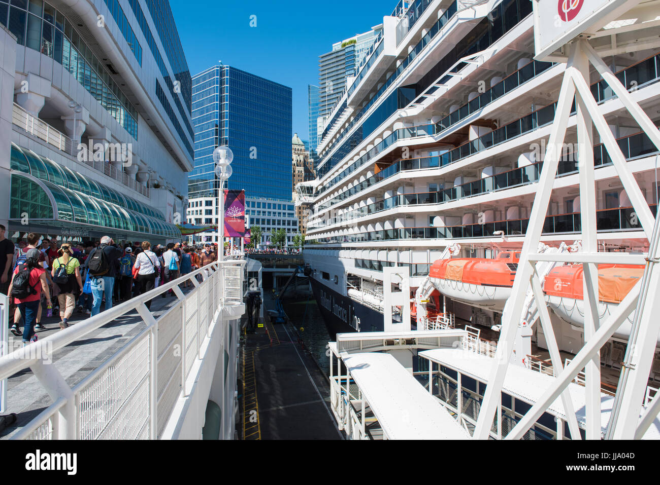 Holland American Cruise Liner docked at Canada Place terminal ...