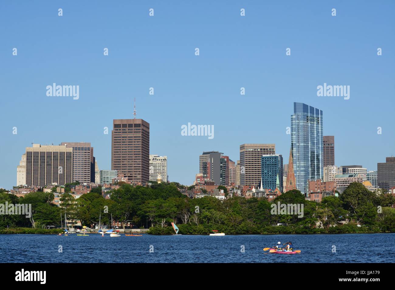 View seen on a boat cruise in the Charles River, Boston Stock Photo - Alamy