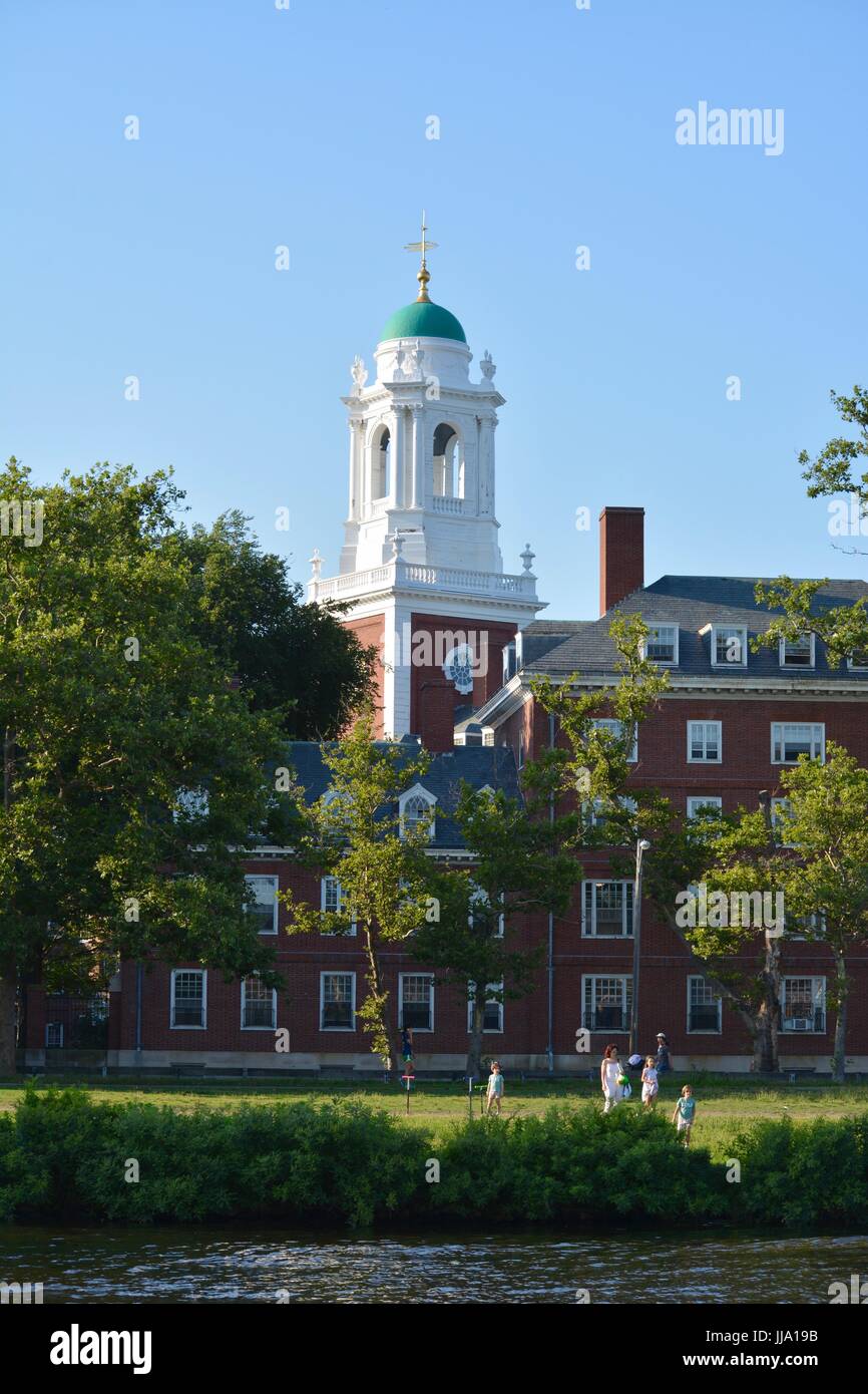 Harvard University along the Charles River between Boston and Cambridge ...