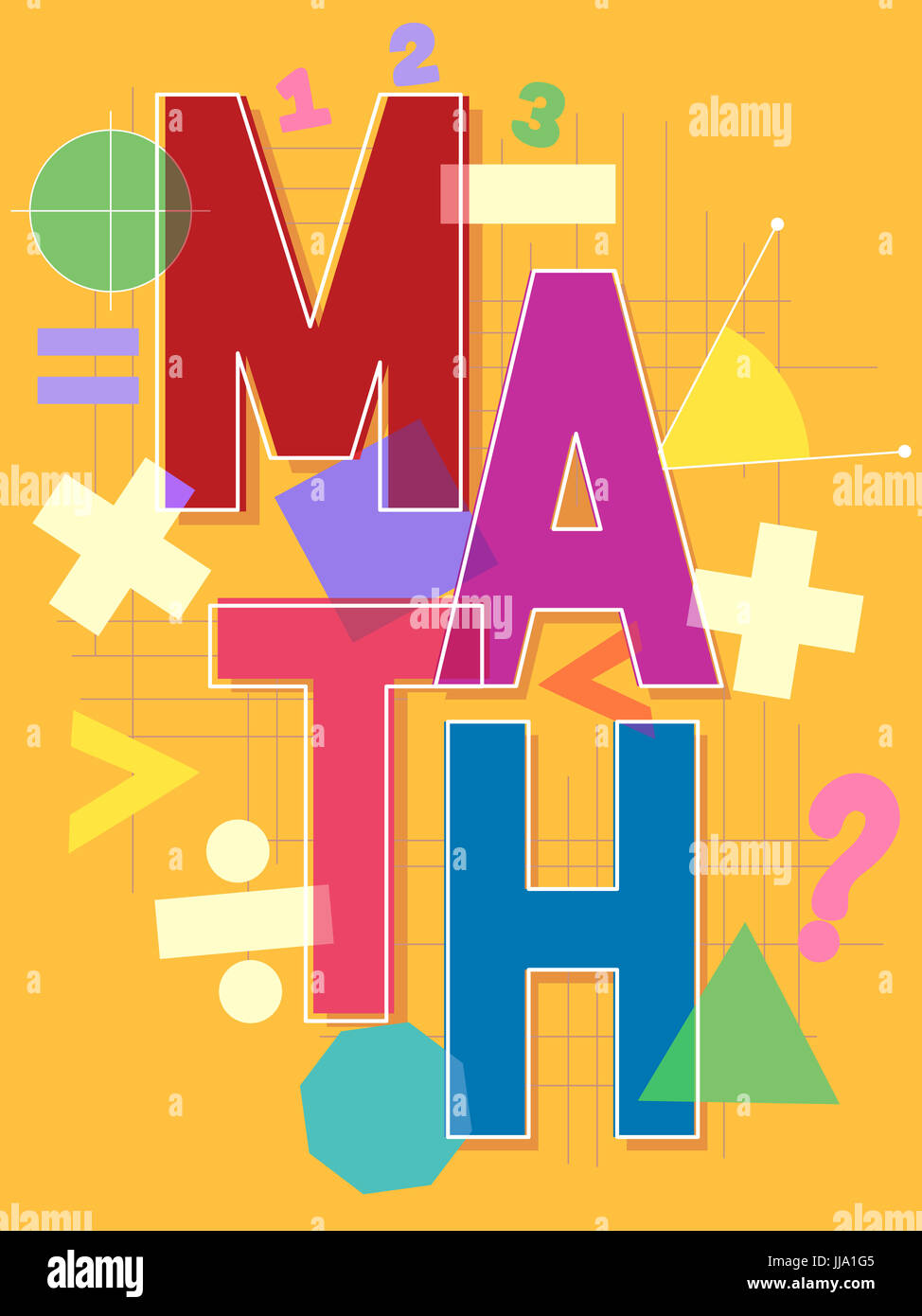 Typographical Illustration Featuring the Word Math Surrounded by ... Typographical Illustration Featuring the Word Math Surrounded by ...