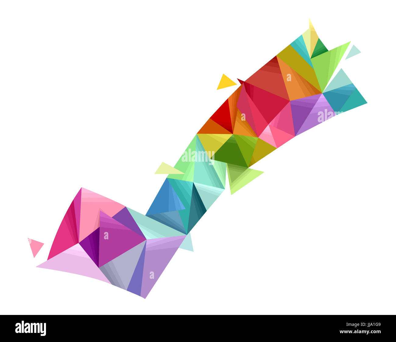 Abstract Illustration Featuring a Large Check Mark Made of Brightly ...