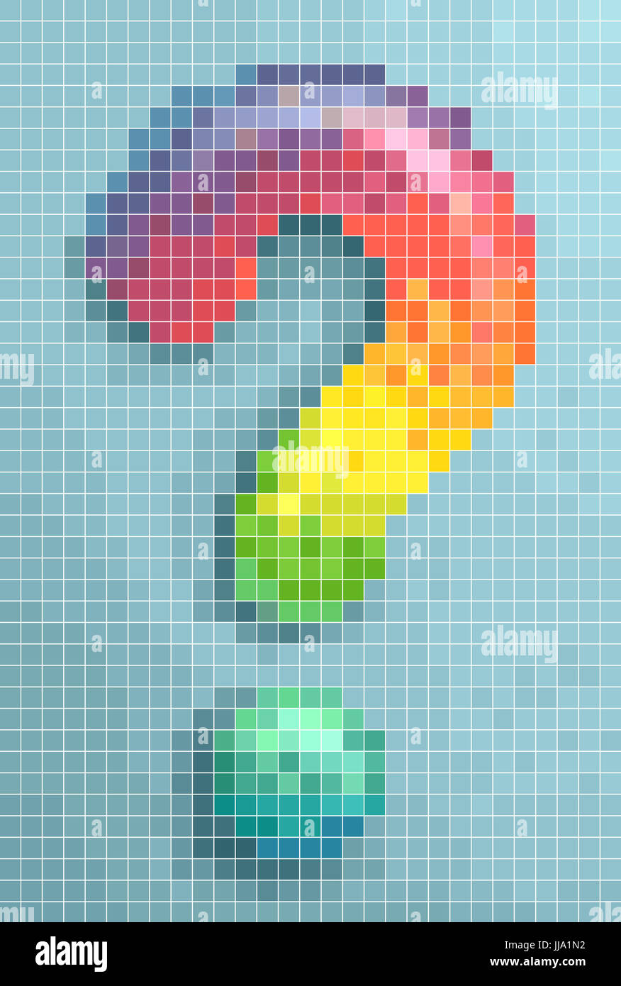 Conceptual Illustration Featuring the Mosaic of a Large Question Mark ...