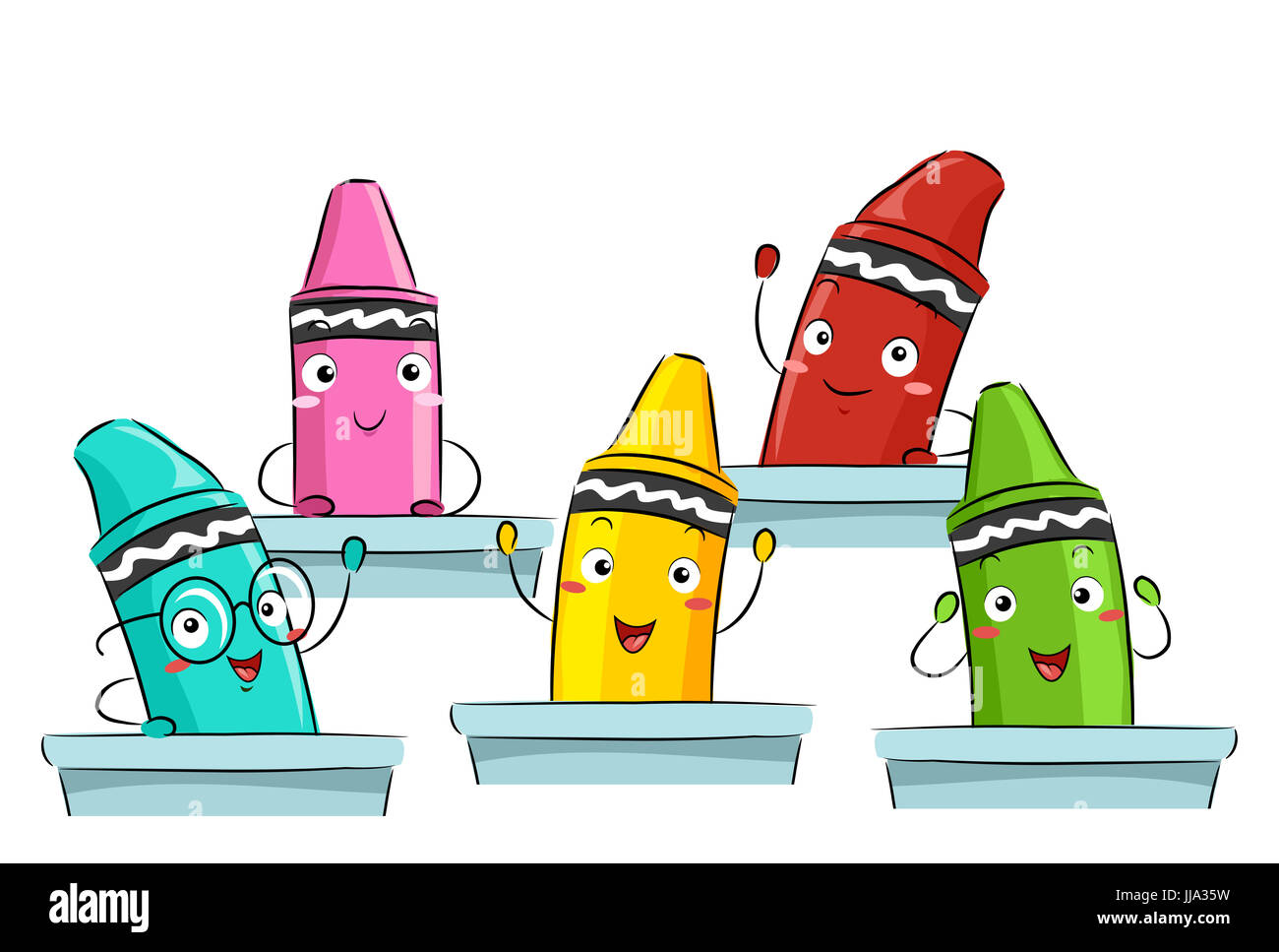 Cartoon illustration primary school student hi-res stock photography ...