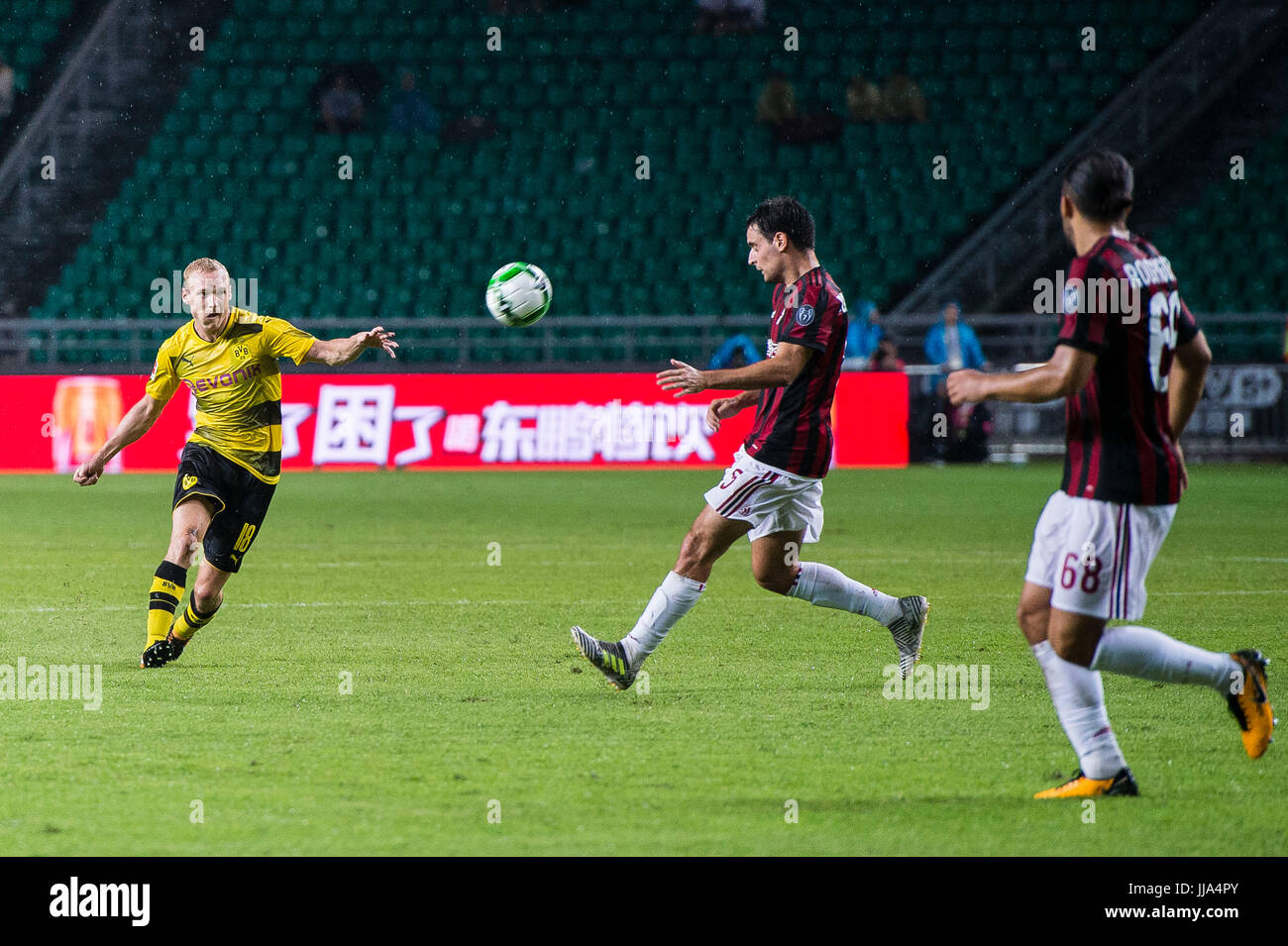 Borussia Dortmund Midfielder Sebastian Rode (L) in action during the ...