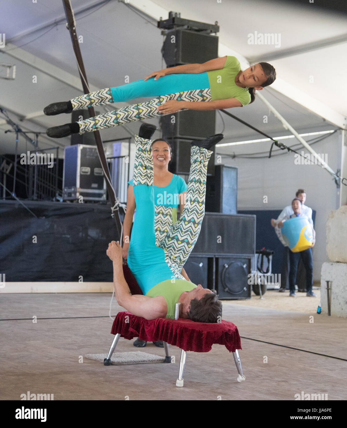Famiglia Gentile of Circus Bella (San Francisco, Calif.) perform foot ...