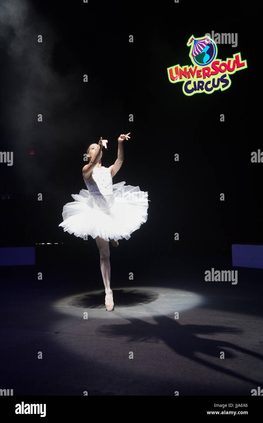 A ballerina opens the show as the UniverSoul Circus (Atlanta Ga ...