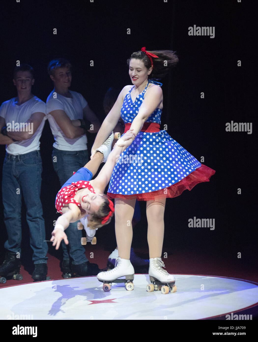 Acrobatic roller skating at the Sailor Circus (The Greatest Little Show ...
