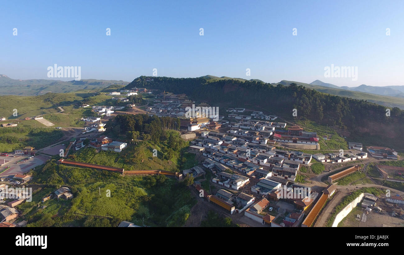Gannan, China's Gansu Province. 19th July, 2017. The skyline is seen at ...