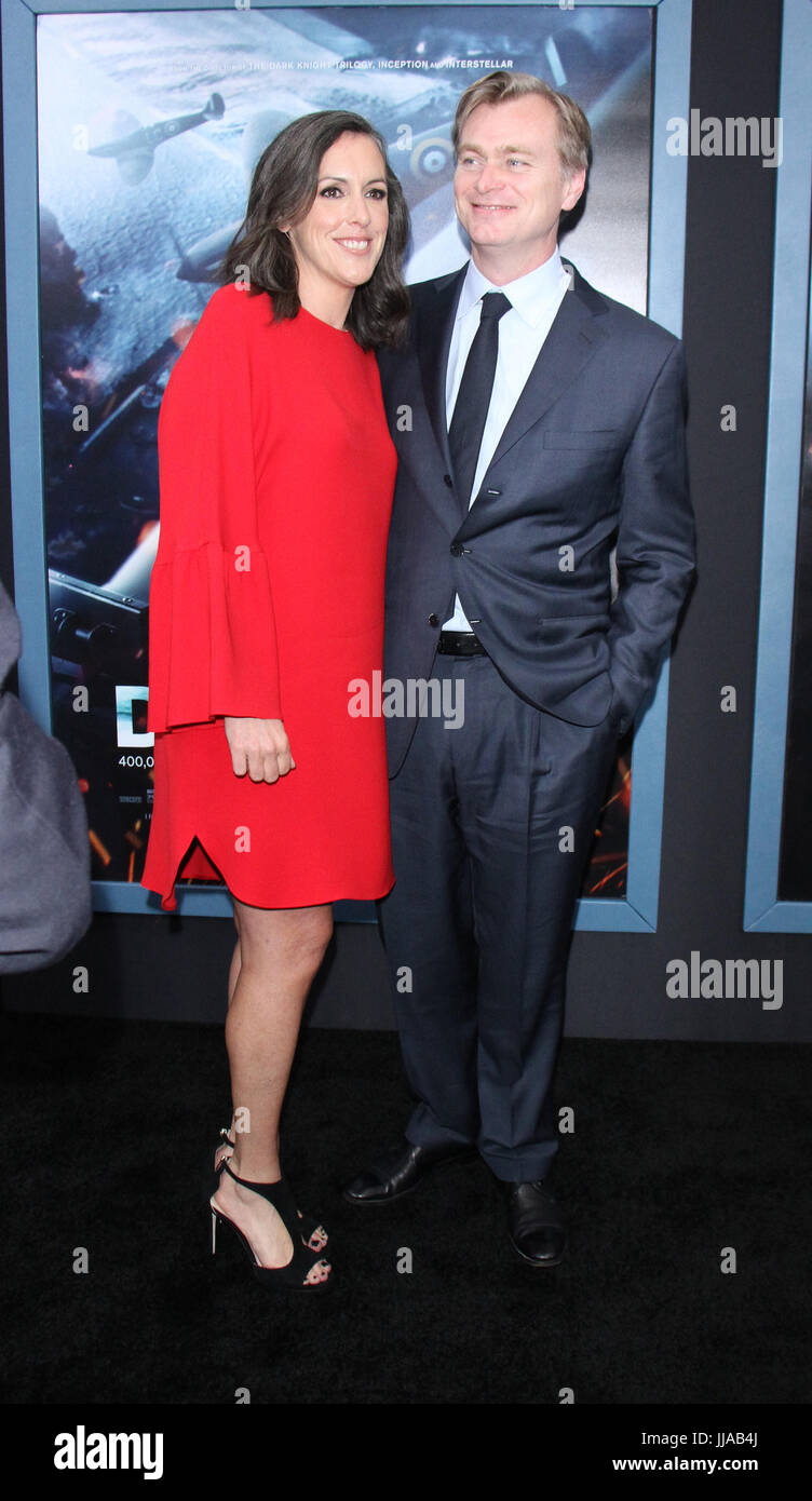 New York, USA. 18th Jul, 2017. Christopher Nolan, Emma Thomas attend ...