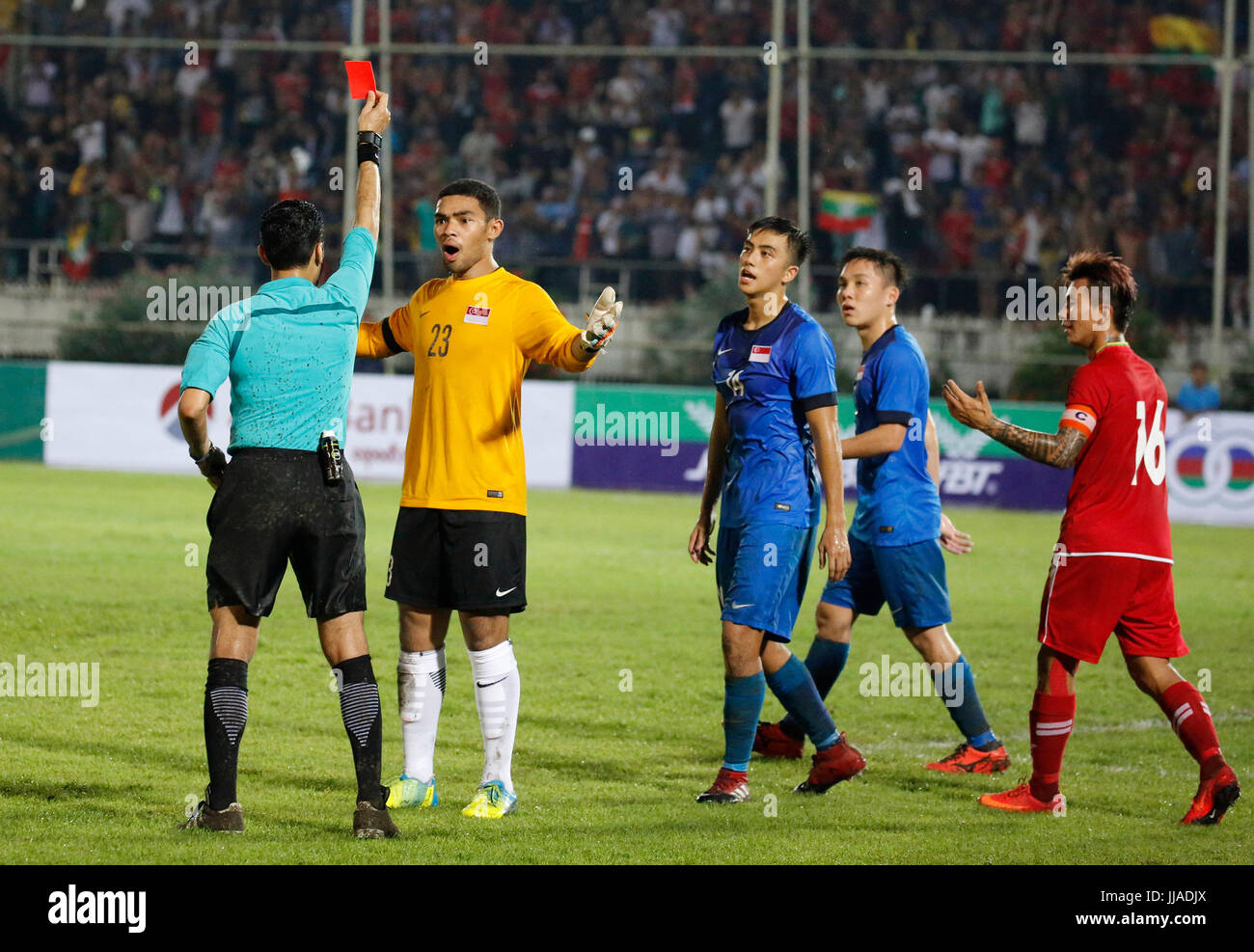 Yangon, Myanmar. 19th July, 2017. Goal Keeper Muhammad Zharfan Bin ...