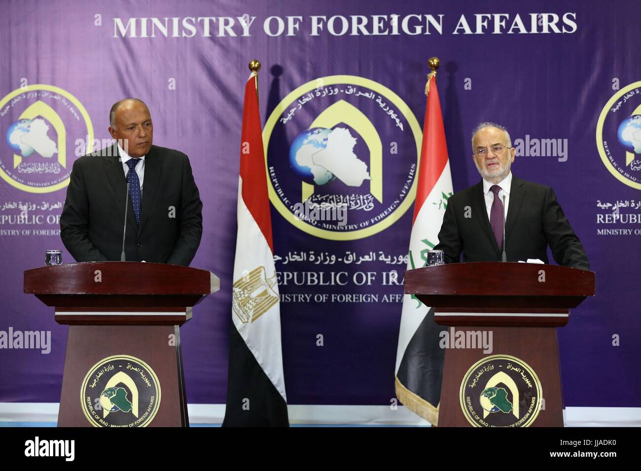 (170719) -- BAGHDAD, July 19, 2017 (Xinhua) -- Visiting Egyptian ...