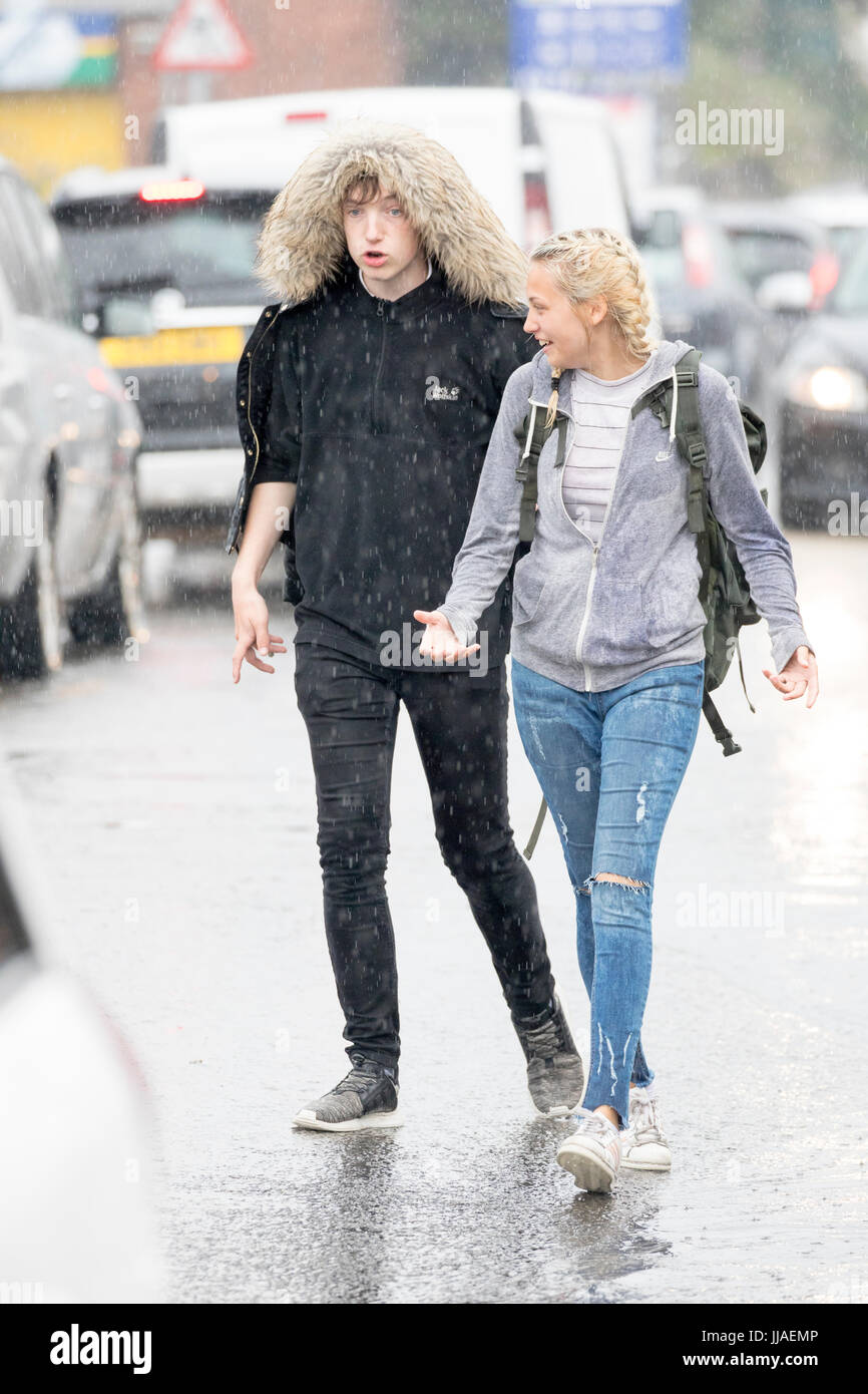 Wading through flood waters hi-res stock photography and images - Alamy