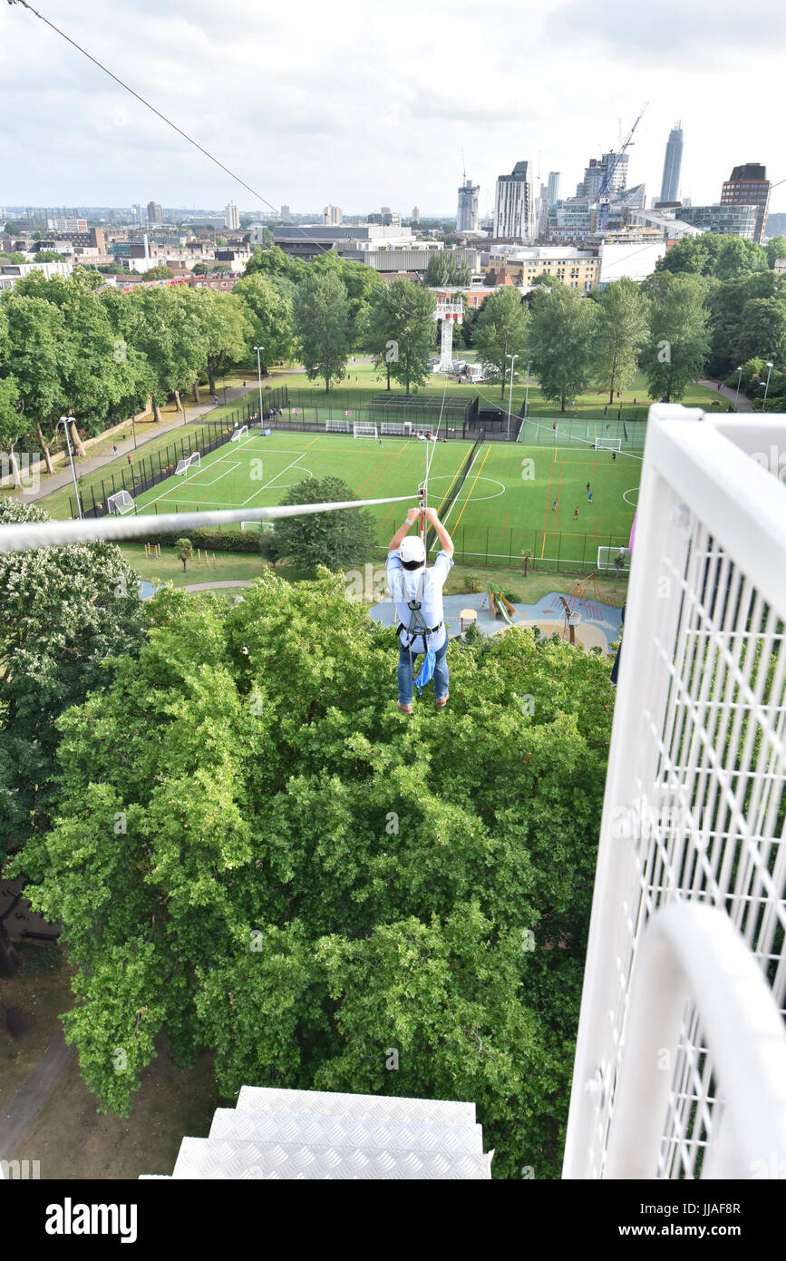 Long zip wire hi-res stock photography and images - Alamy