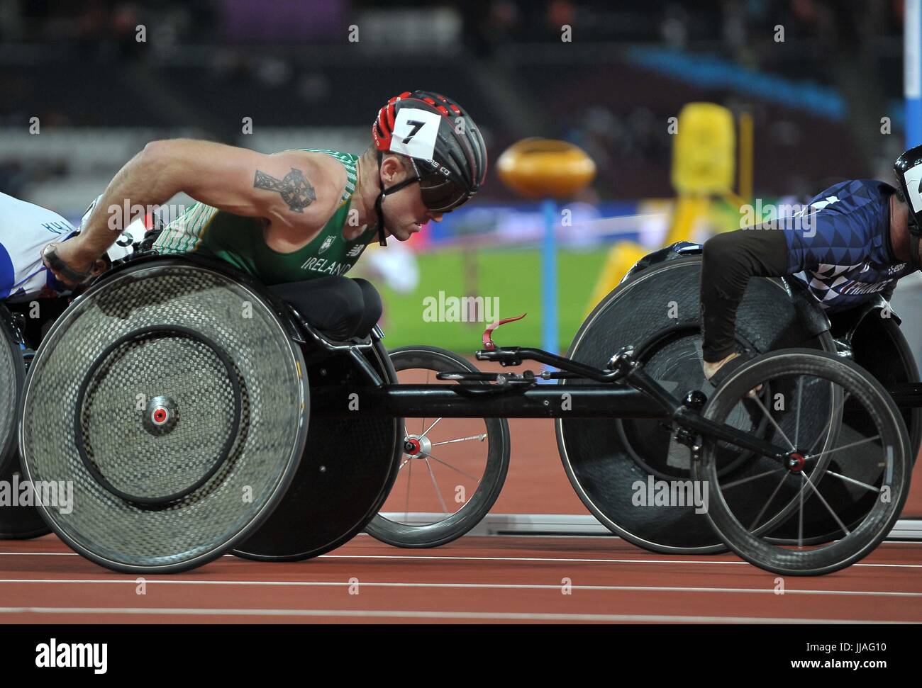 Patrick Monahan (IRL) in the mens 800m T53 heats. World para athletics ...