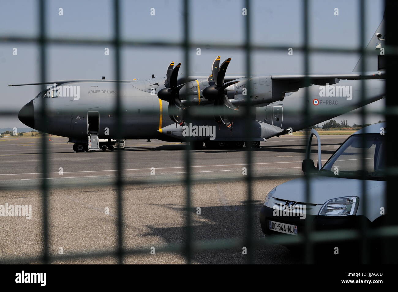 Naming ceremony for French Air Force Airbus A400, in Lyon-Bron (France ...