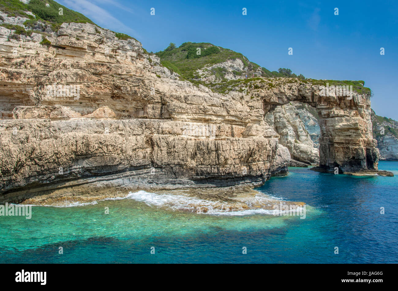 Tripitos Arch -Kamara - Paxos Island – Greece Stock Photo - Alamy
