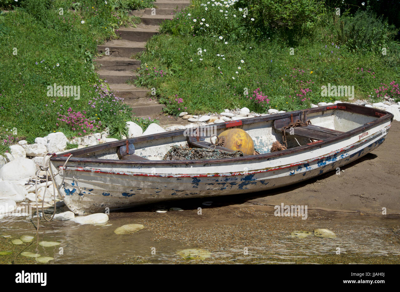 Boat and shoreline planting in the Welcome to Yorkshire Garden at RHS ...