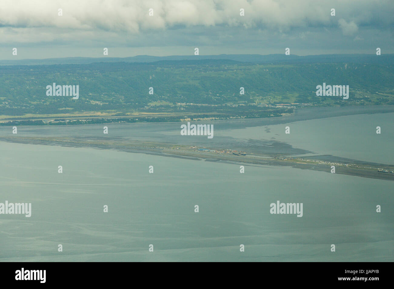 Homer Spit from above, Aerial, Cook Inlet, Gulf of Alaska, Homer ...