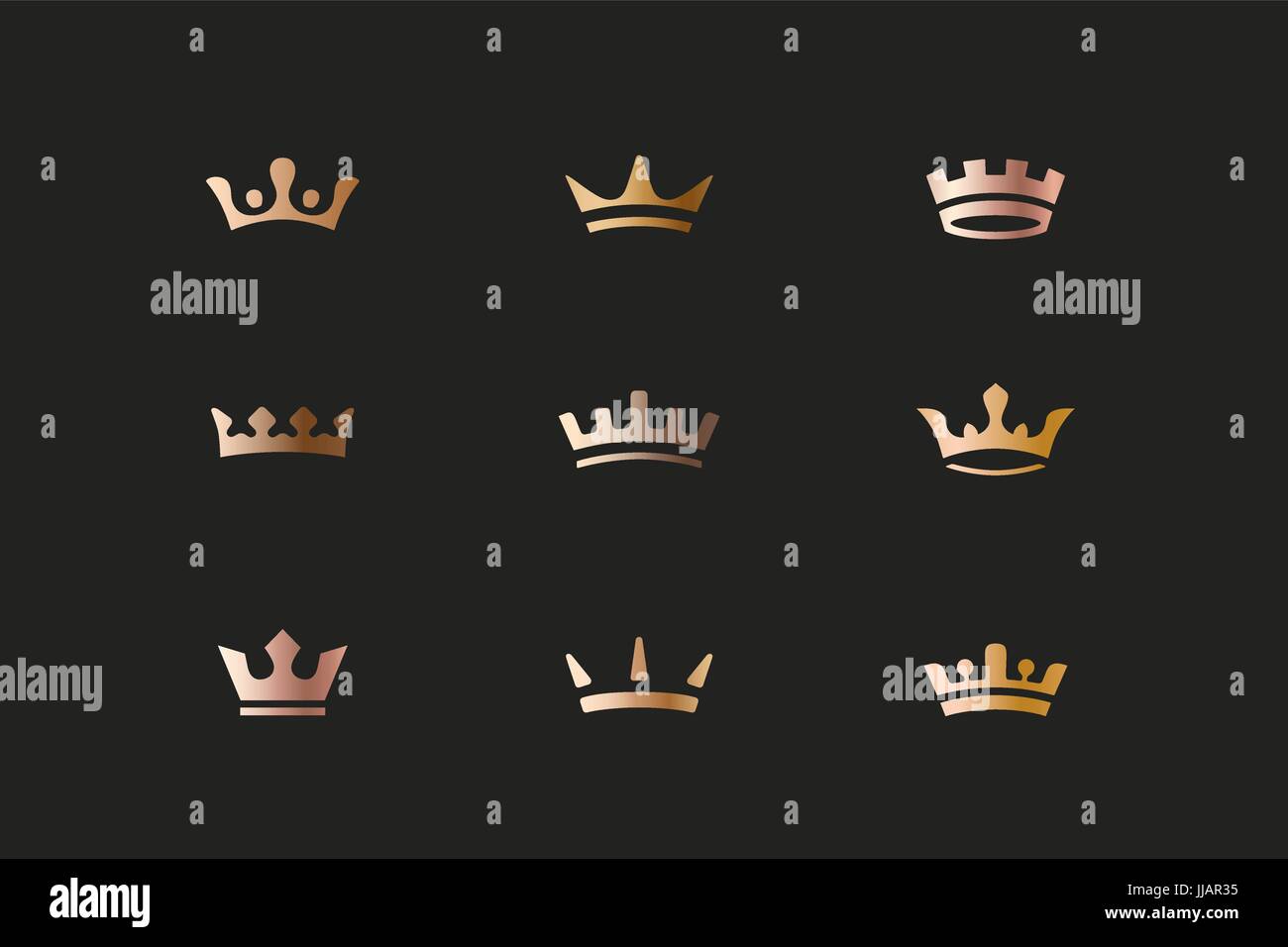 Royal logos set hi-res stock photography and images - Alamy