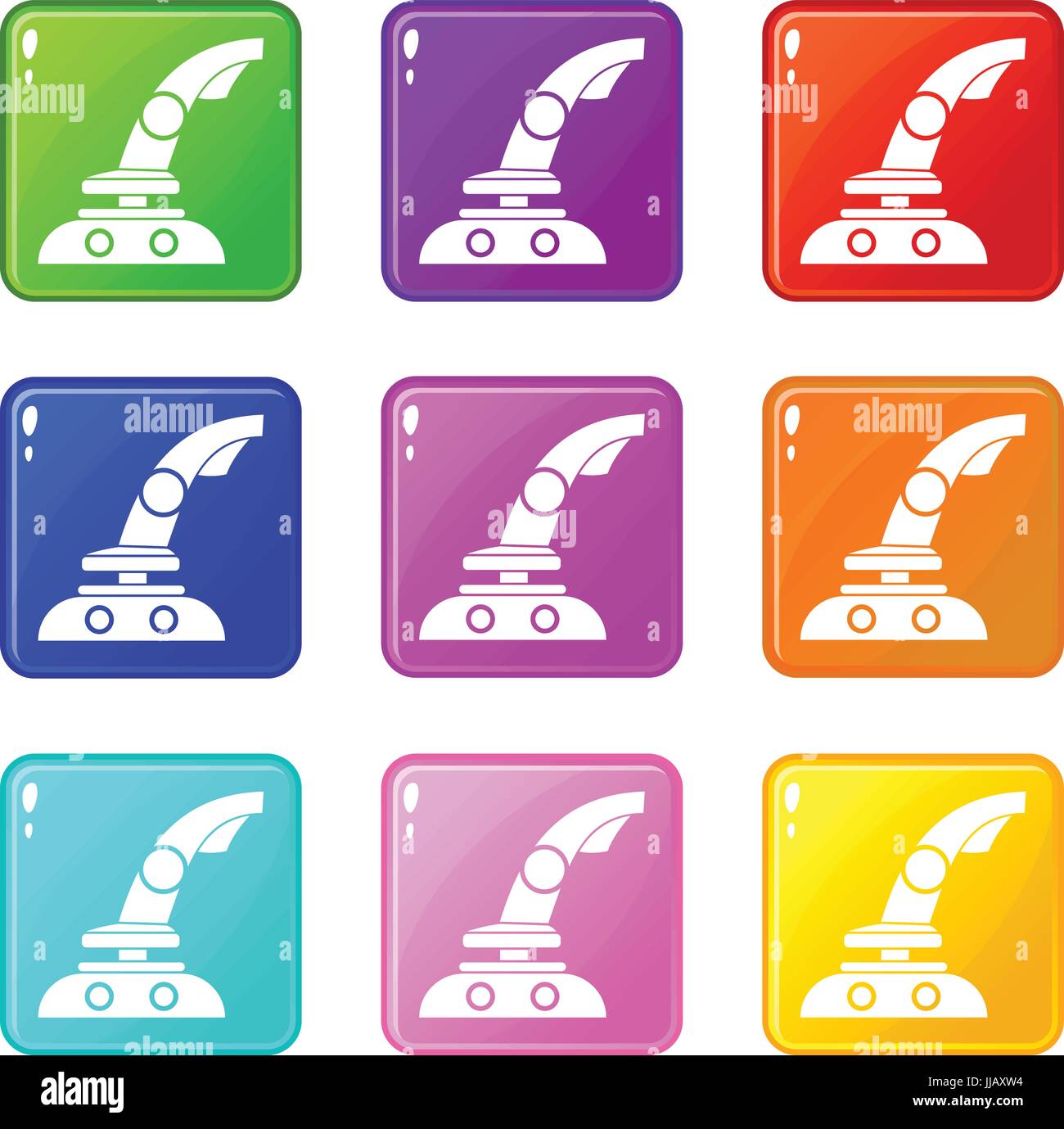 Joystick icons 9 set Stock Vector Image & Art - Alamy