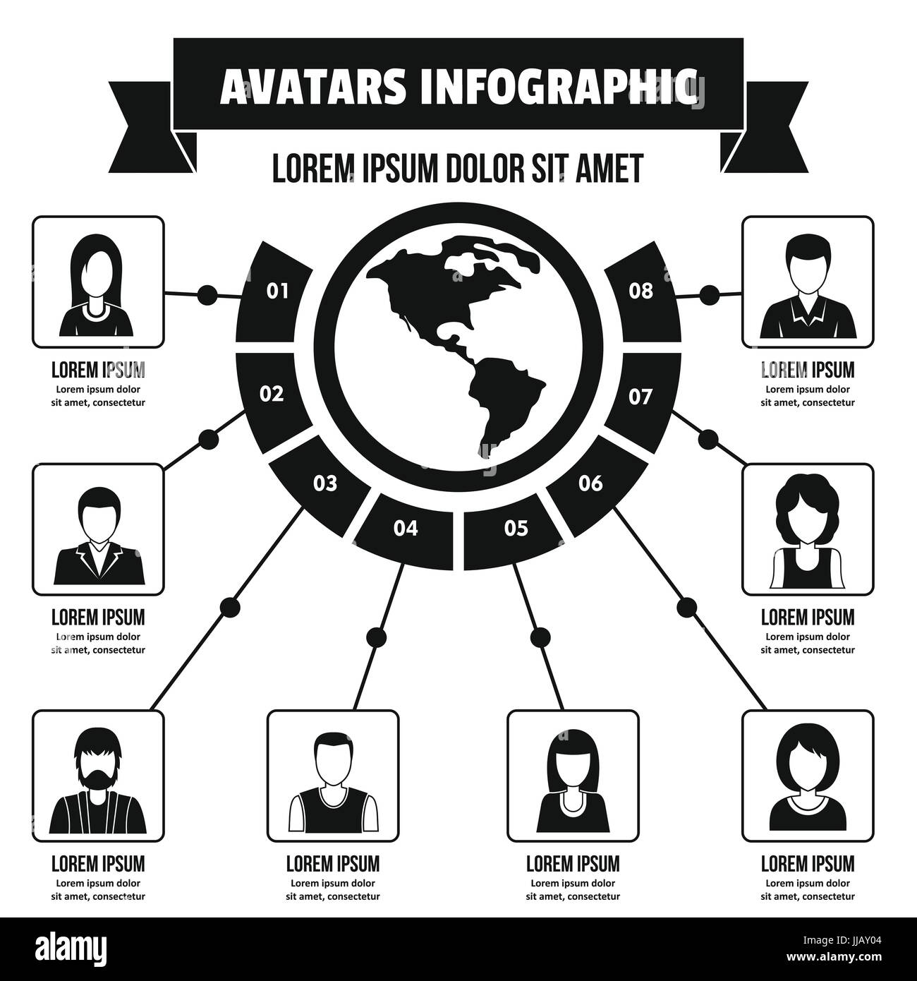 Avatars infographic concept, simple style Stock Vector Image & Art - Alamy