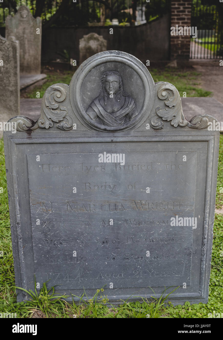 Circular Church Graveyard is located by the Circular Congregational ...