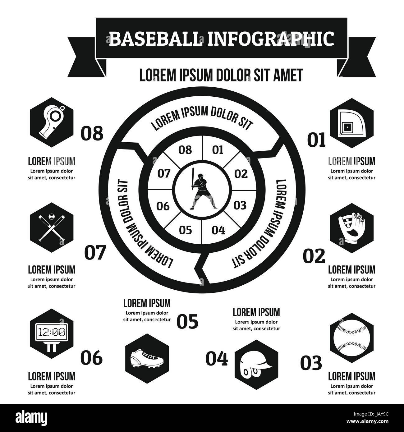 Baseball infographic concept, simple style Stock Vector Image & Art - Alamy