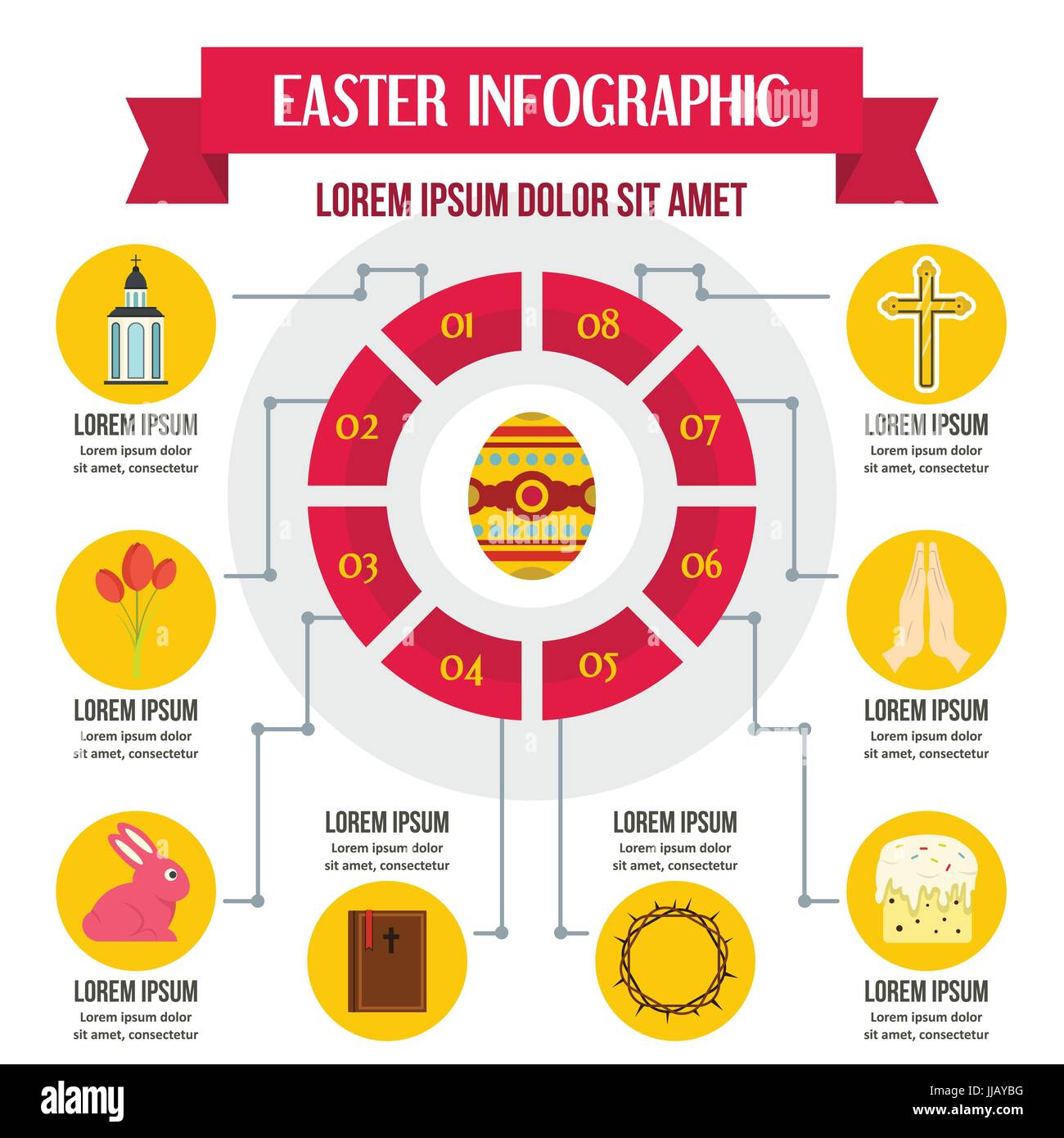 Easter infographic concept, flat style Stock Vector Image & Art - Alamy