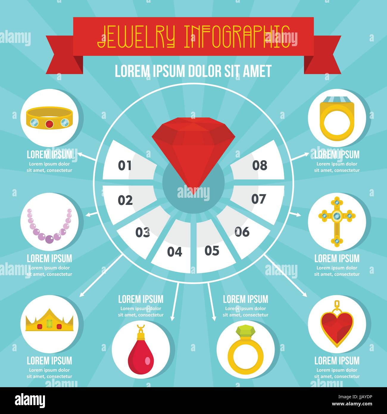 Jewelry infographic concept, flat style Stock Vector Image & Art - Alamy