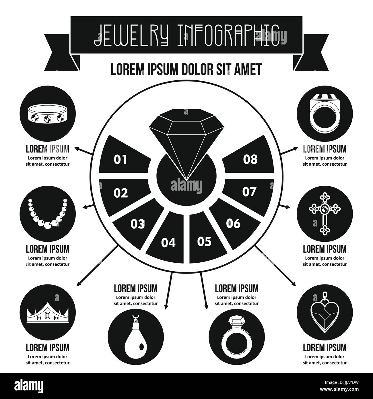 Jewelry infographic concept, simple style Stock Vector Image & Art - Alamy