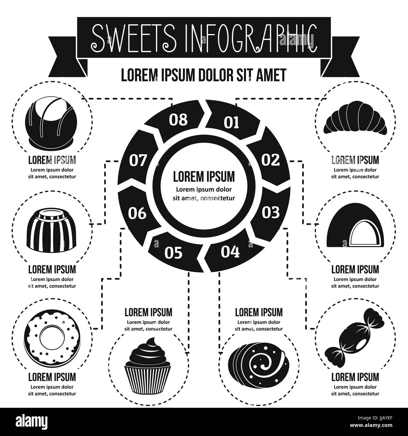 Sweets infographic concept, simple style Stock Vector Image & Art - Alamy