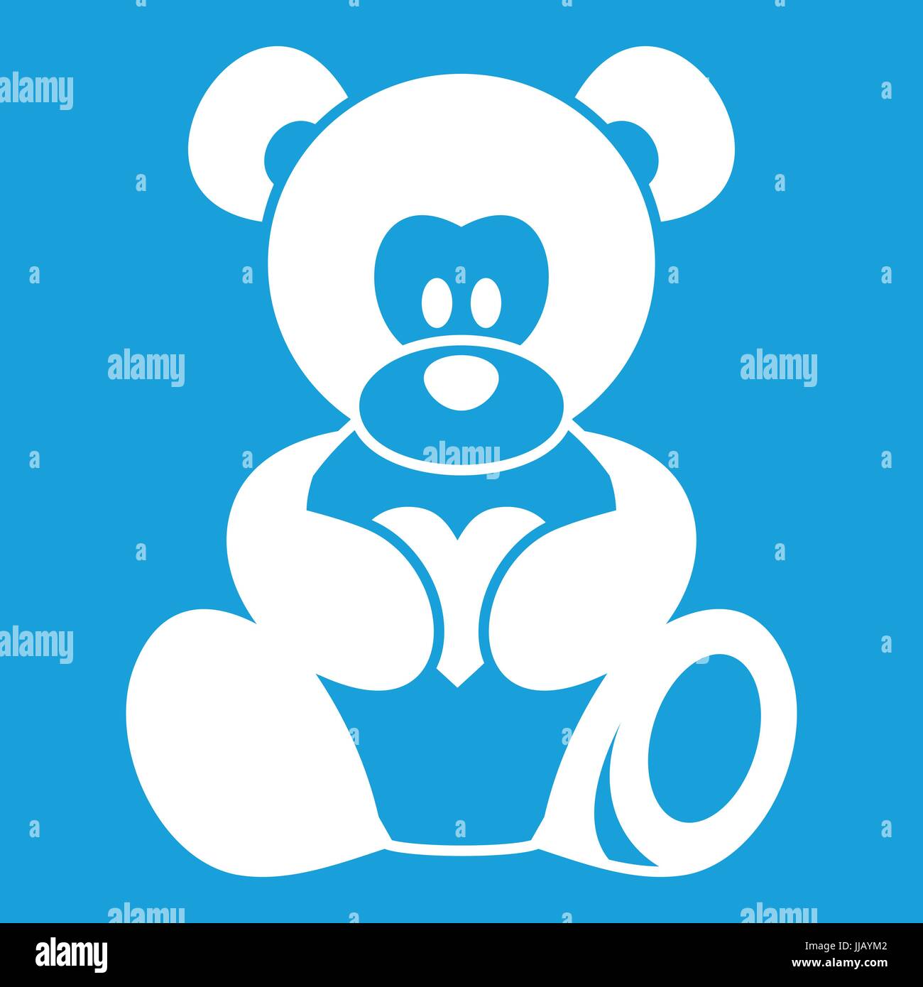 Teddy bear holding a heart icon white Stock Vector Image & Art - Alamy
