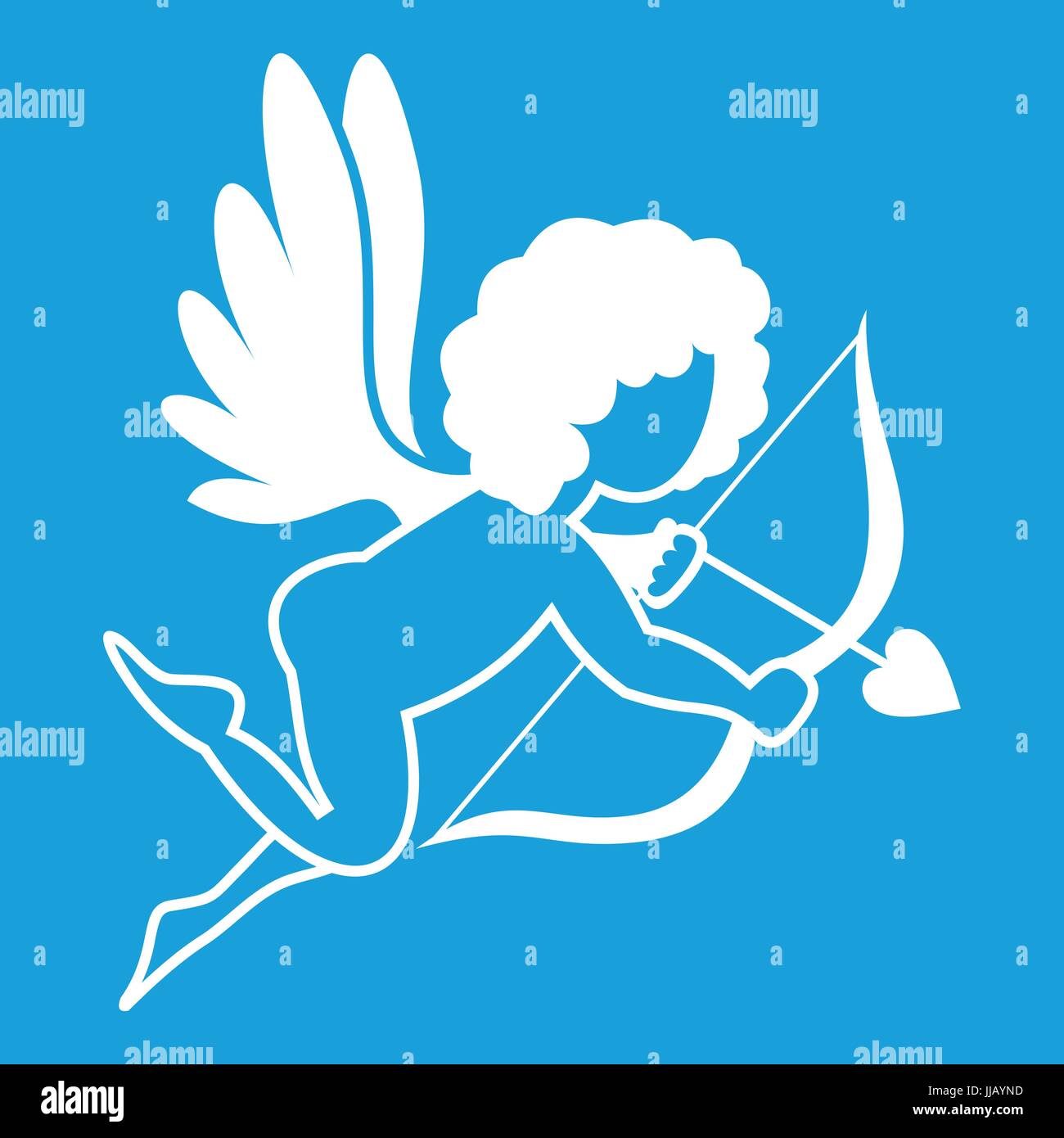Love Cupid icon white Stock Vector Image & Art - Alamy