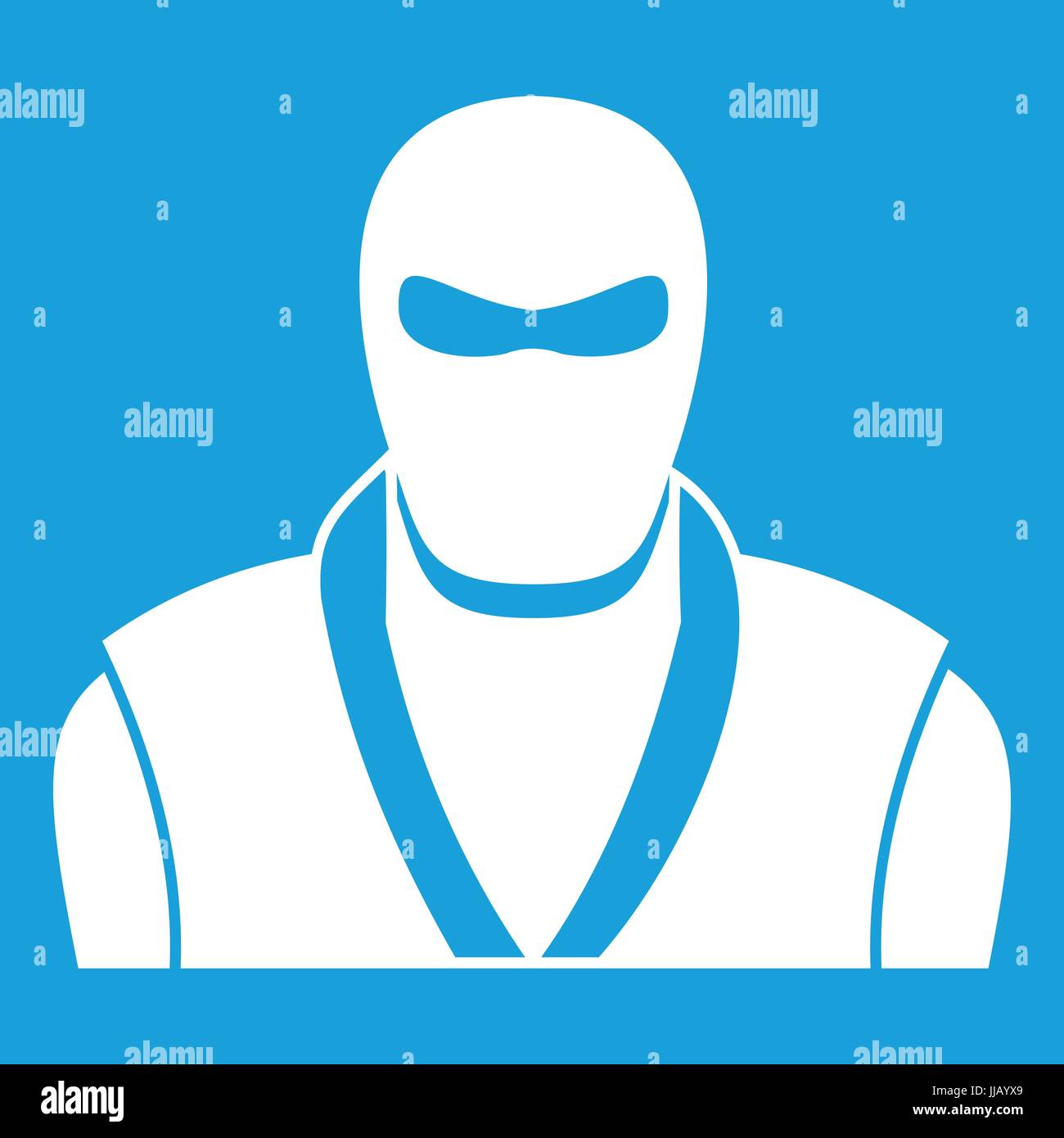 Ninja in black mask icon white Stock Vector Image & Art - Alamy