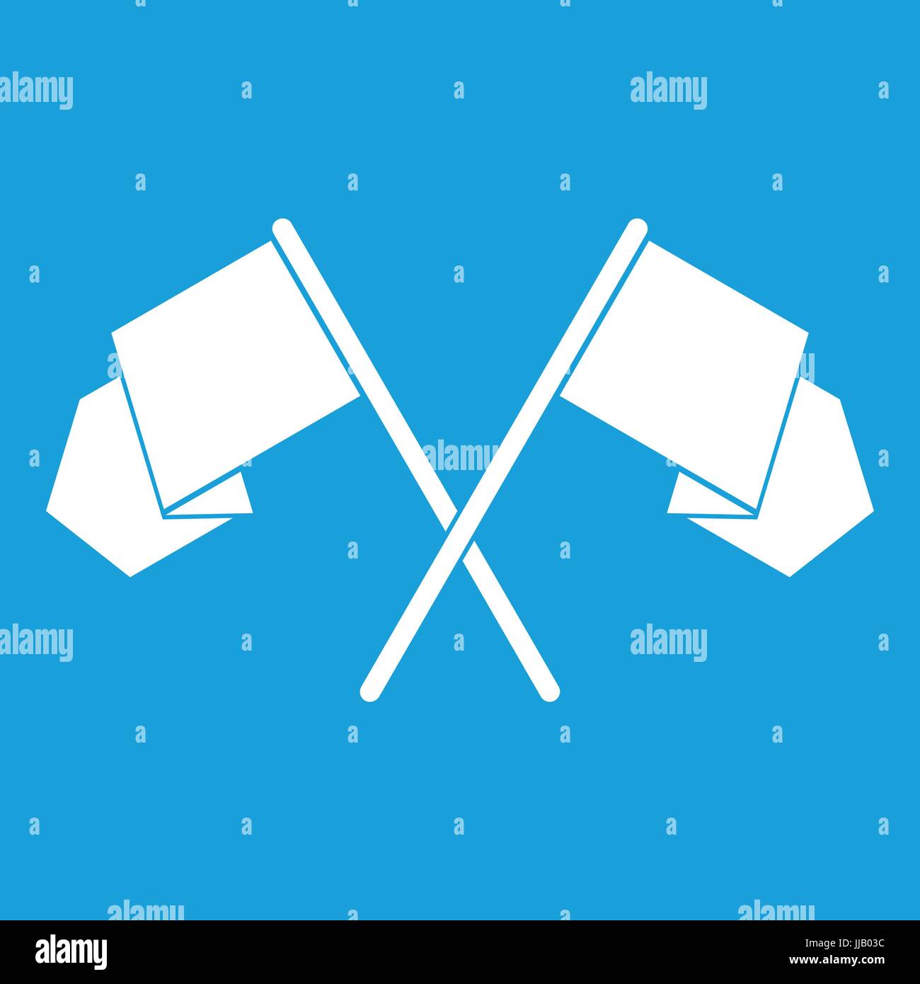 Crossed blank white flags hi-res stock photography and images - Alamy