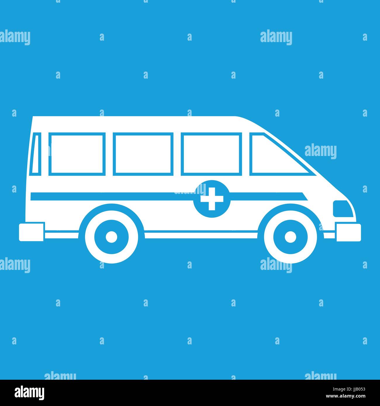 Ambulance emergency van icon white Stock Vector Image & Art - Alamy