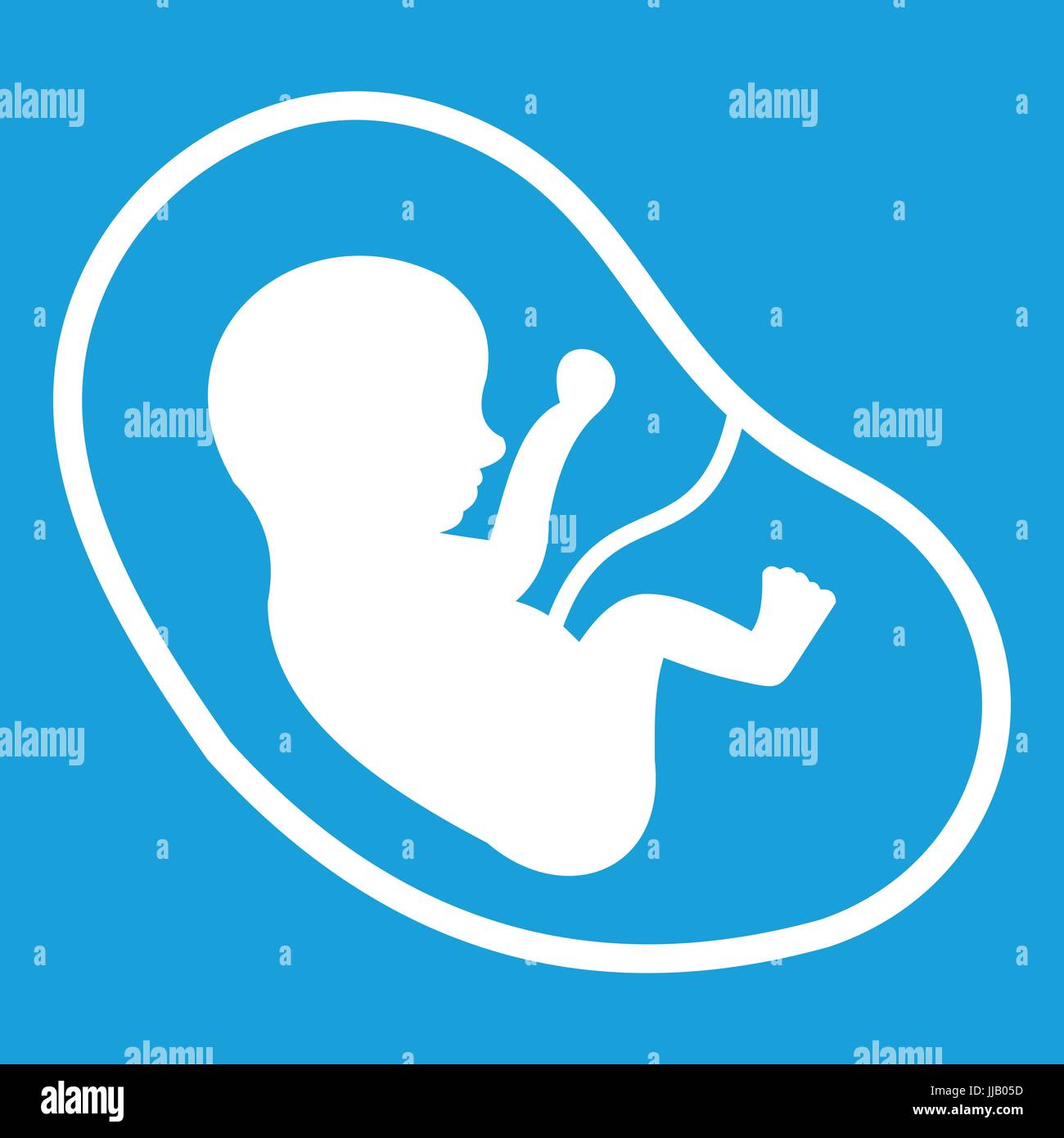 Fetus icon white Stock Vector Image & Art - Alamy