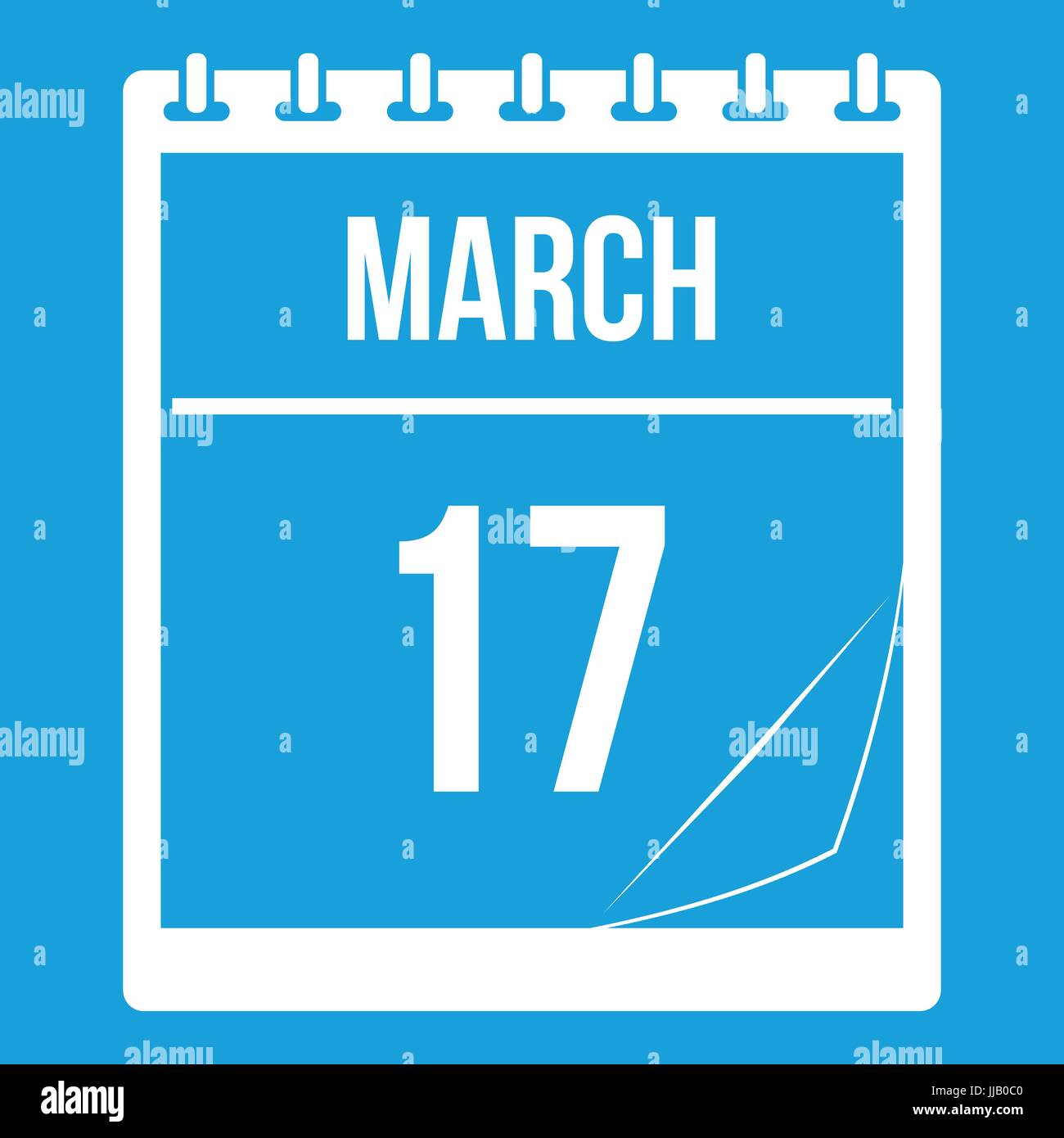 Calendar with date of March 17 icon white Stock Vector Image & Art - Alamy