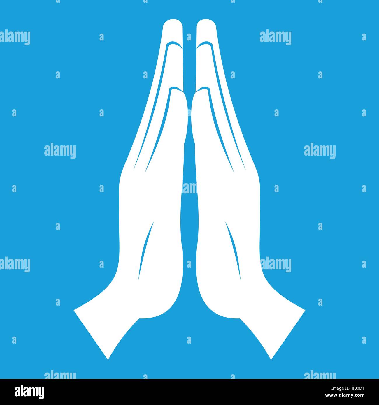 Prayer icon white Stock Vector Image & Art - Alamy