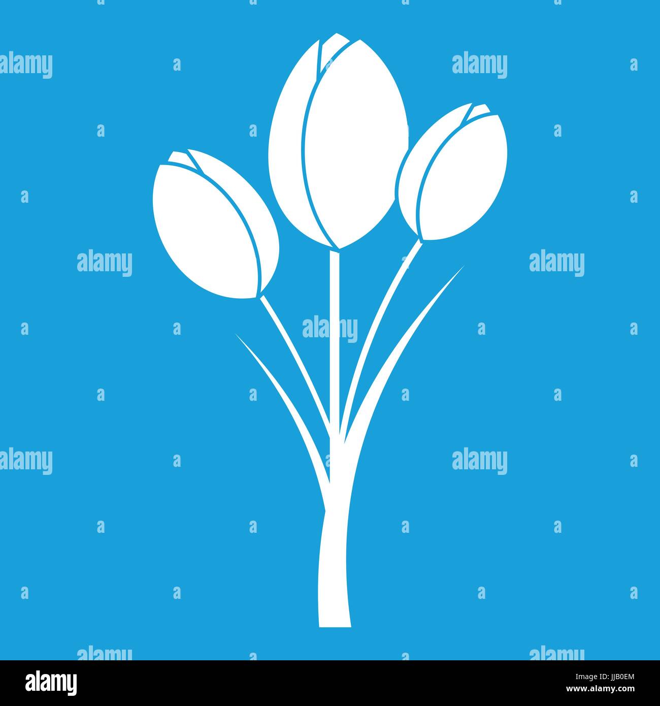 Tulips icon white Stock Vector Image & Art - Alamy