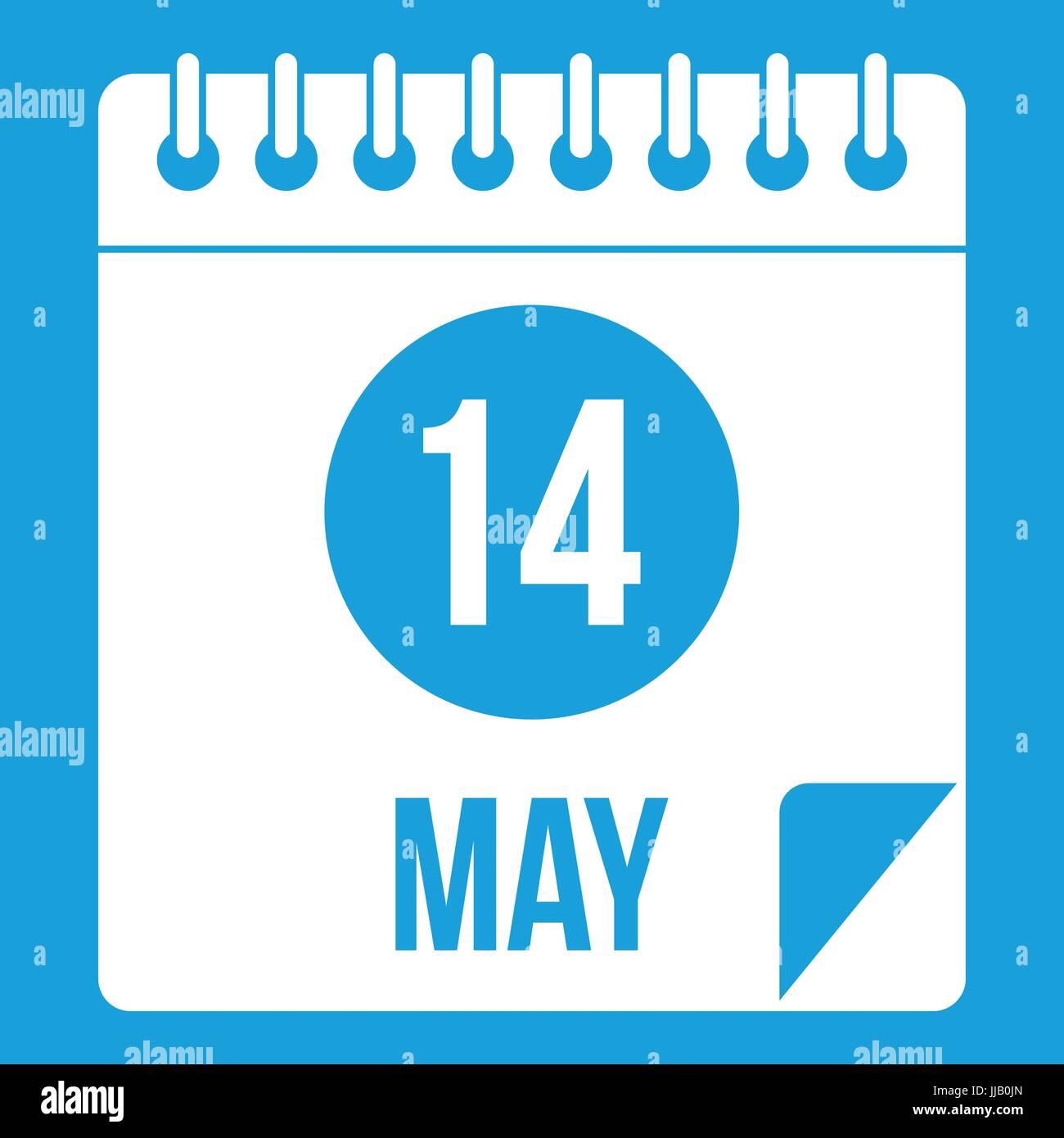 Spiral calendar page 14th of May icon white Stock Vector Image & Art ...