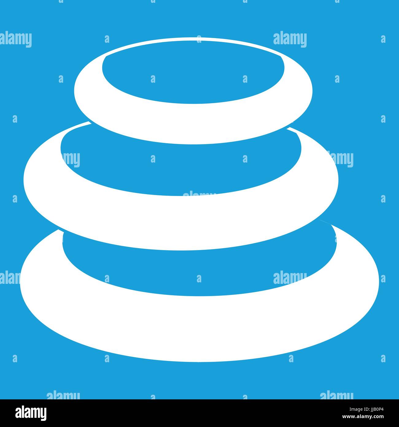 Stack of basalt balancing stones icon white Stock Vector Image & Art ...