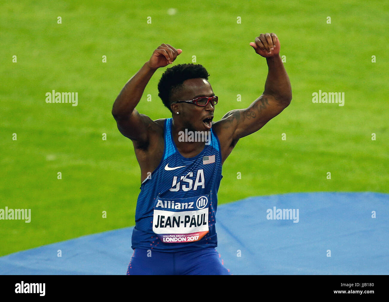 USA's Isaac Jean-Paul celebrates after clearing the 2.11m bar in the ...