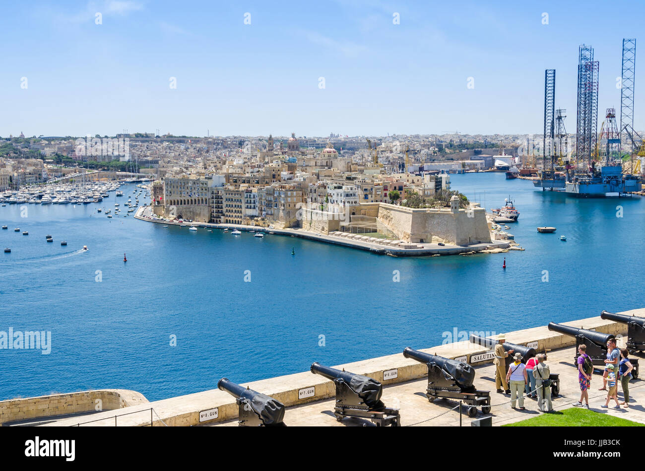 Senglea, Malta - June 4, 2017: Senglea peninsula as seen from the Upper ...